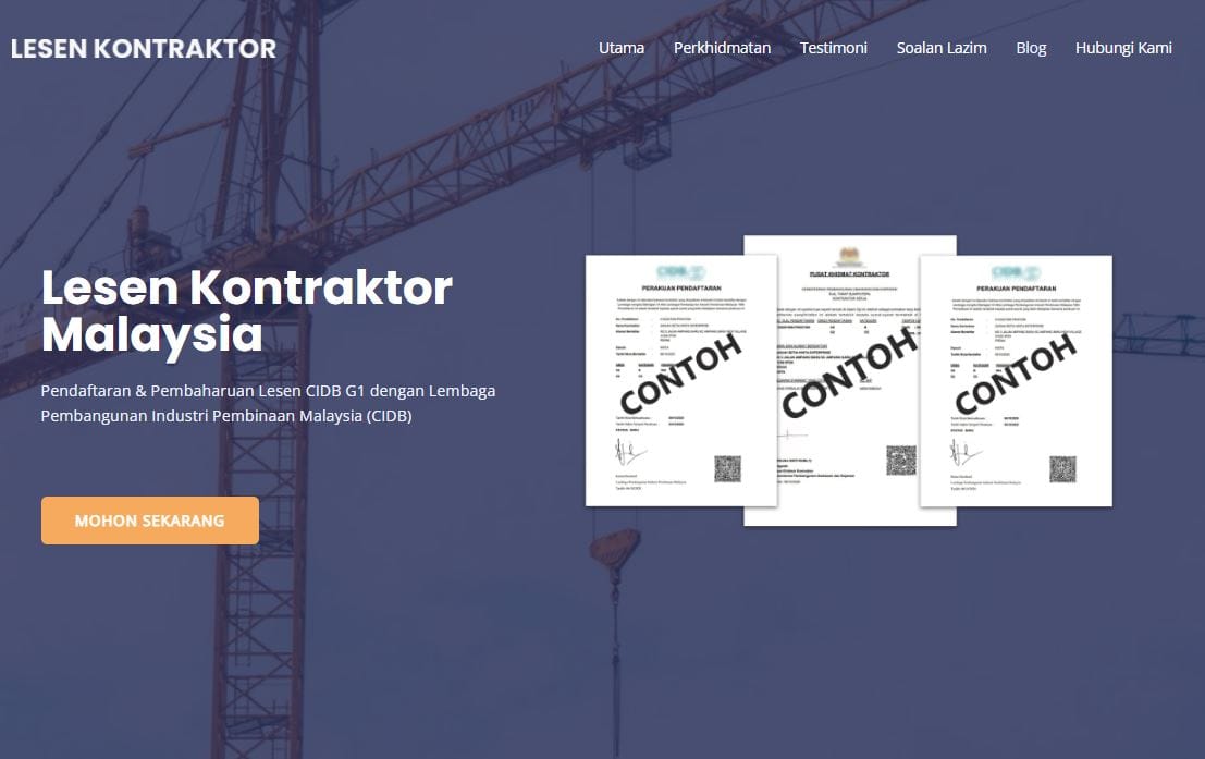 Lesen CIDB G7 - LESENKONTRAKTOR