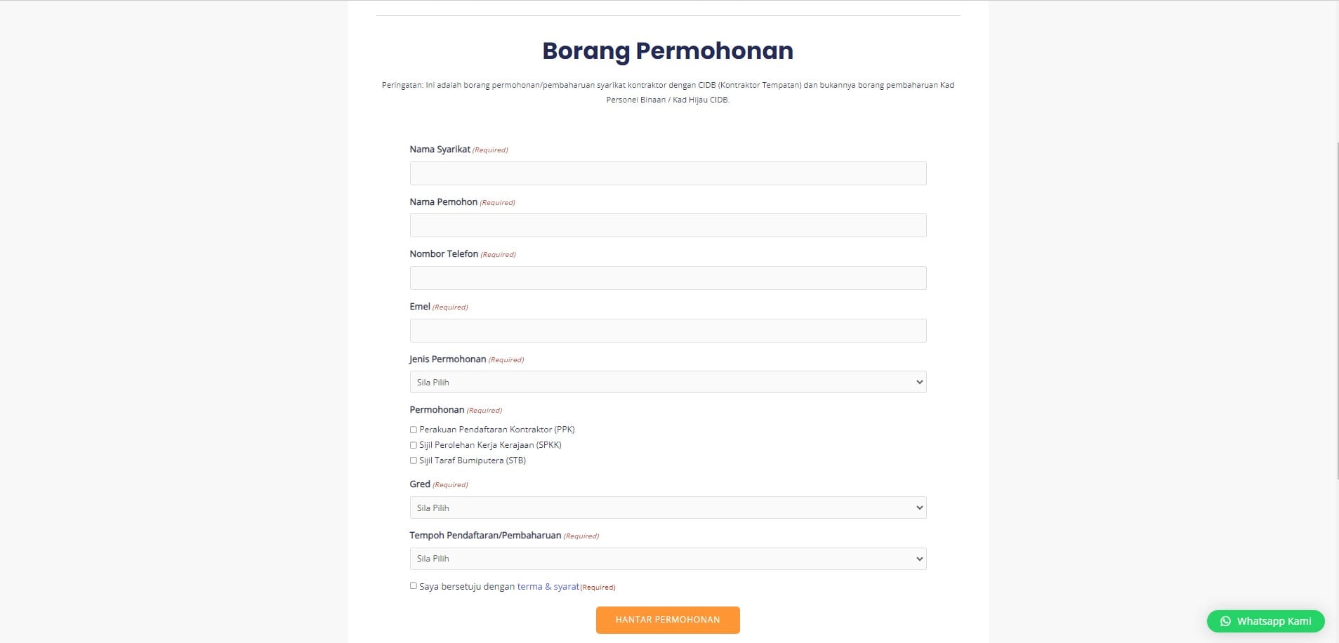 How To Apply CIDB License - LESENKONTRAKTOR