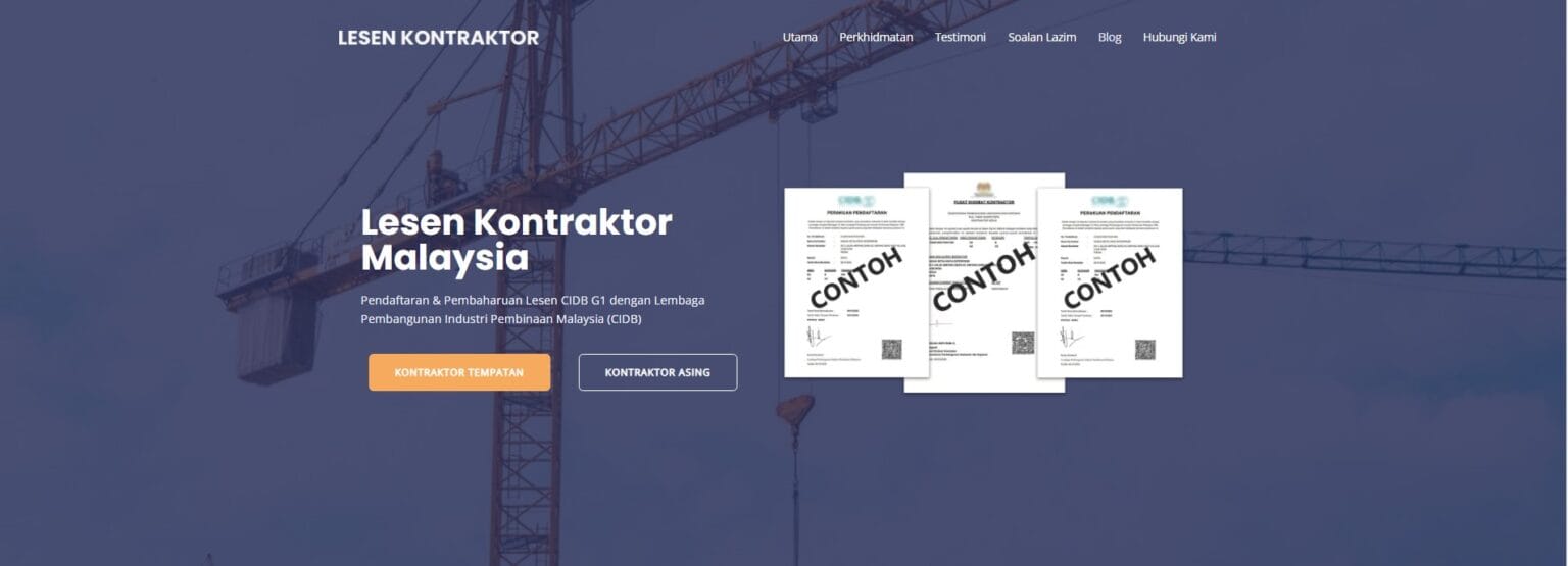 Lesen CIDB G7 - LESENKONTRAKTOR